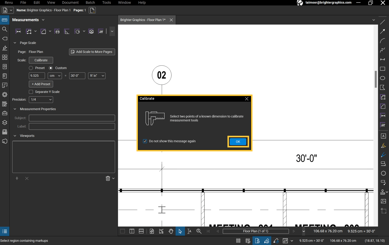 How to Calibrate the Scale of a Drawing in Bluebeam Revu