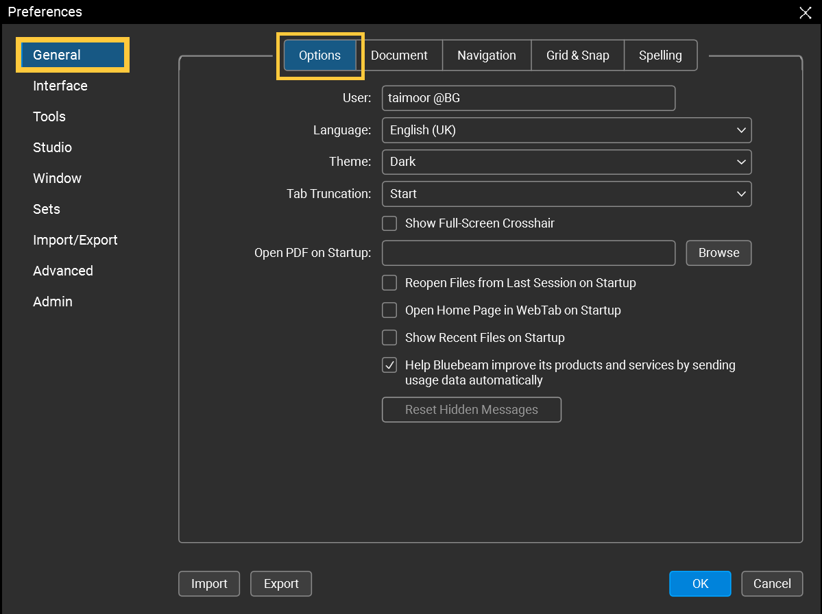 How to Customise General Preferences in Revu | Brighter Graphics