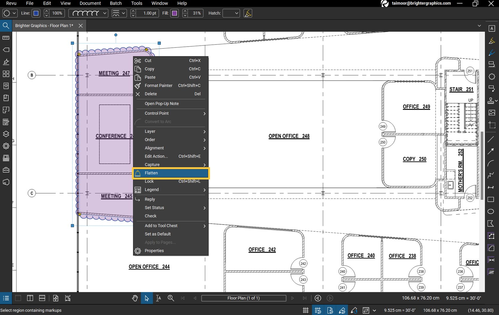 How to Flatten Markups in Bluebeam Revu