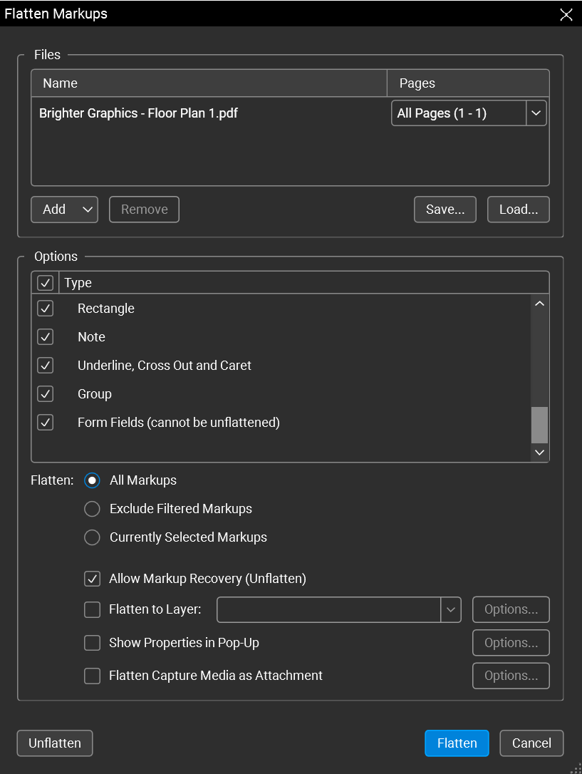 How to Flatten Markups in Bluebeam Revu