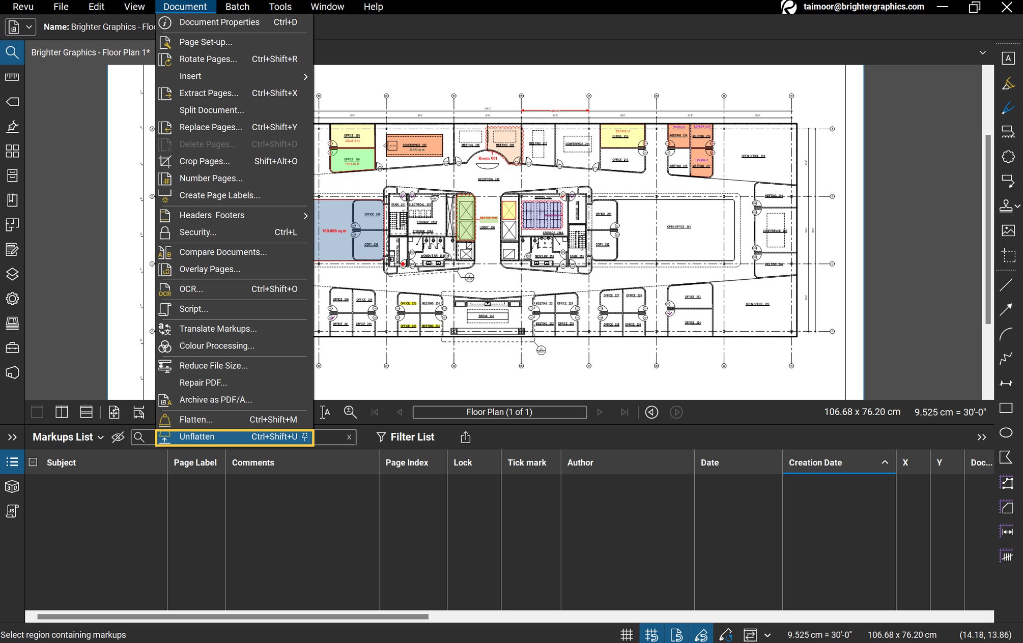 How to Flatten Markups in Bluebeam Revu