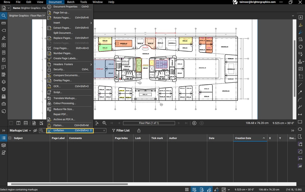 How to Flatten Markups in Bluebeam Revu