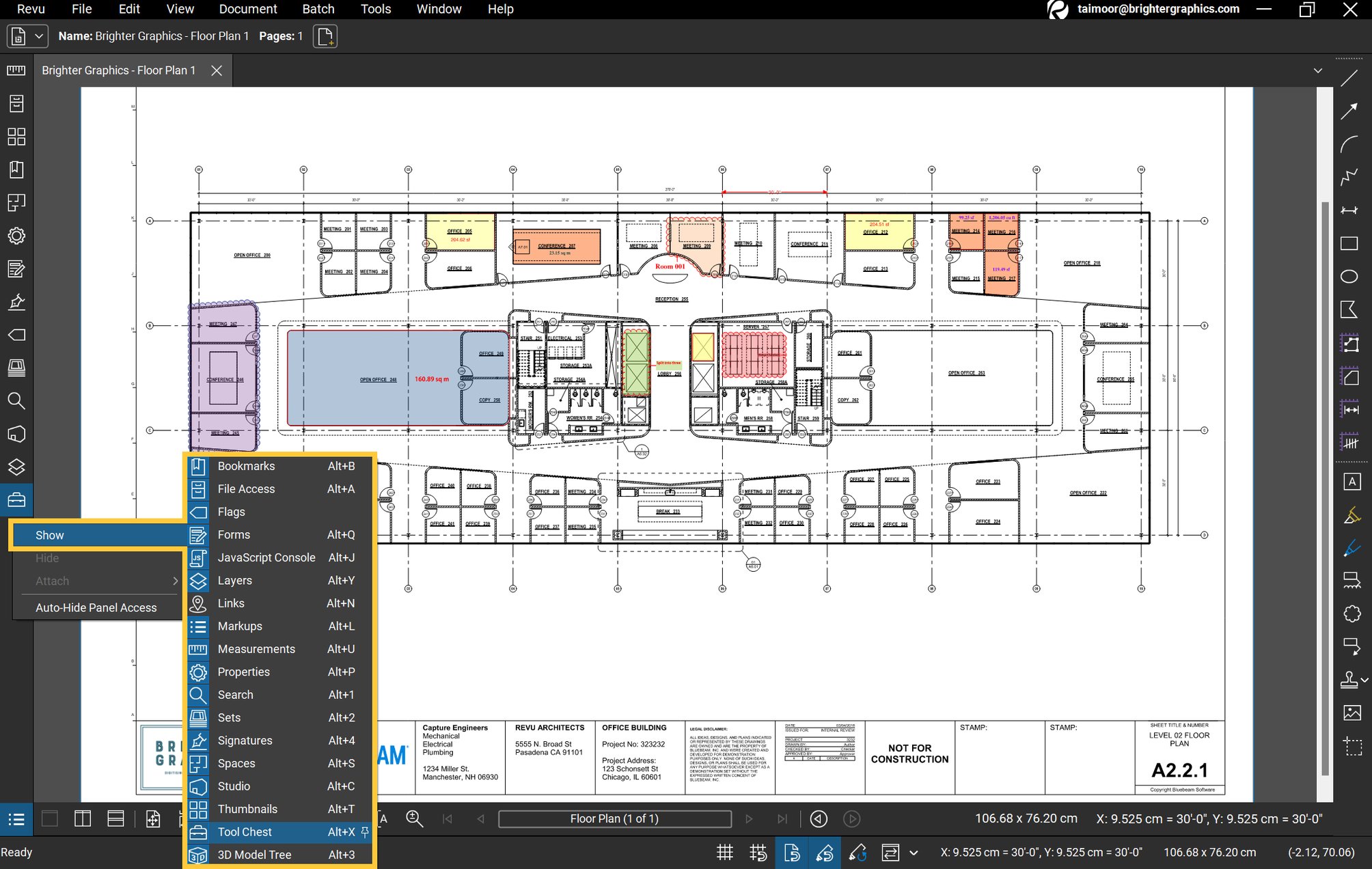 How to Use the Tool Chest in Bluebeam Revu 21