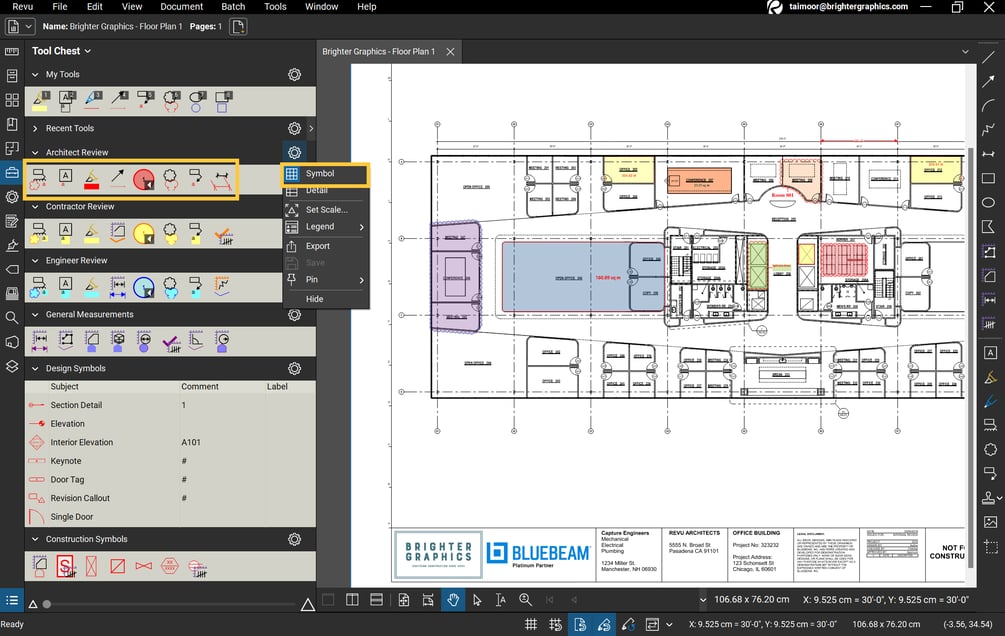 How to Use the Tool Chest in Bluebeam Revu 21