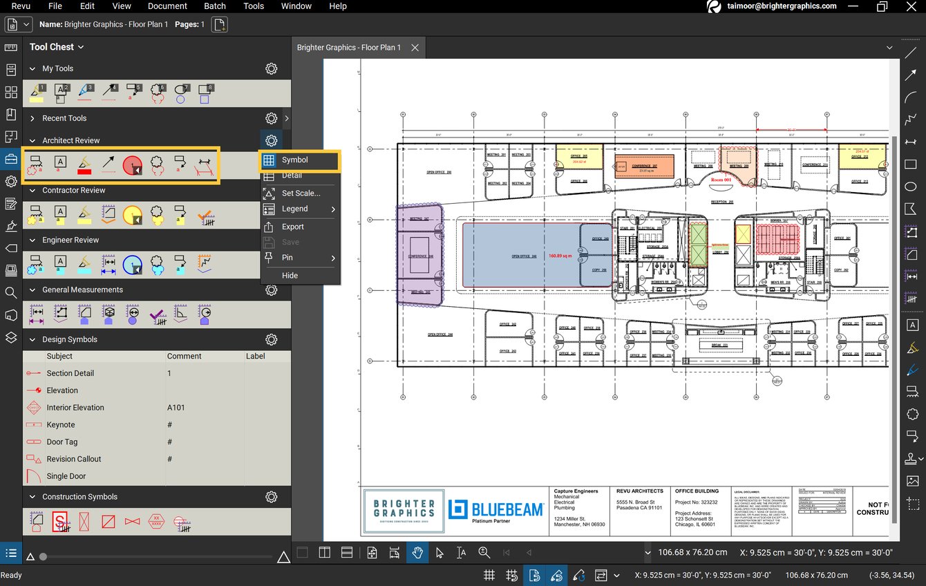 How to Use the Tool Chest in Bluebeam Revu 21