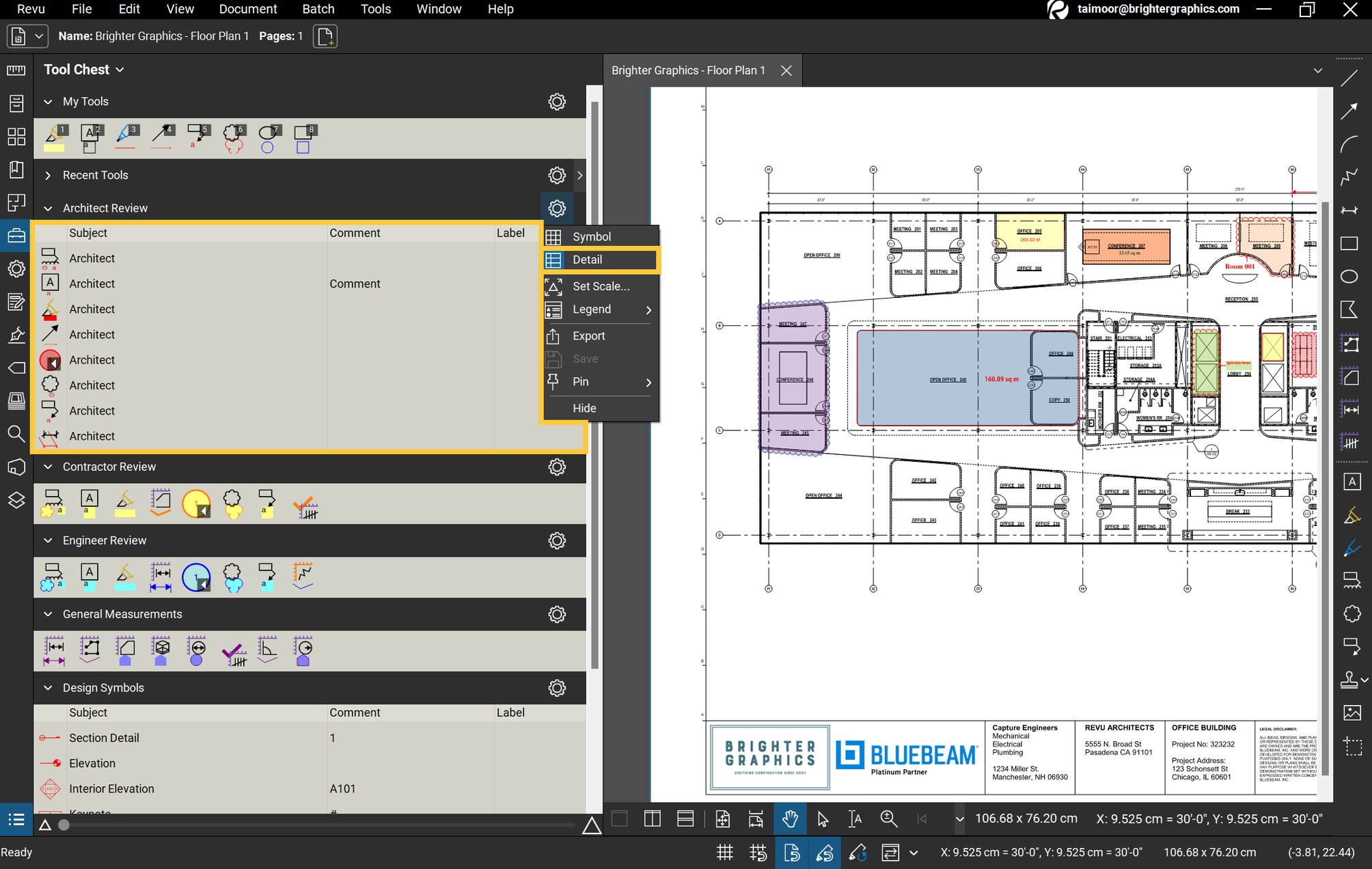 How to Use the Tool Chest in Bluebeam Revu 21