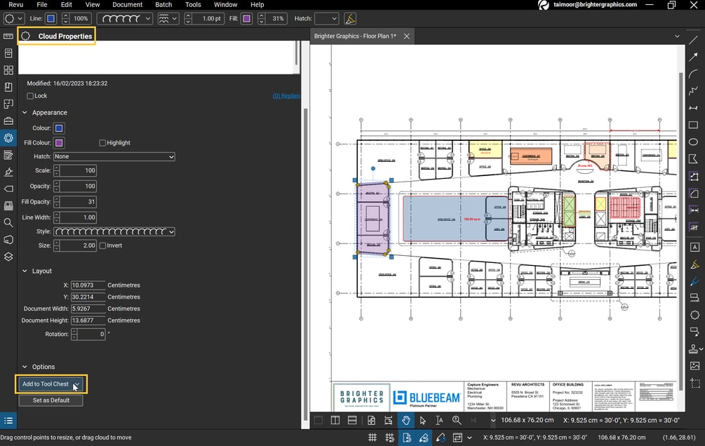 How to Use the Tool Chest in Bluebeam Revu 21