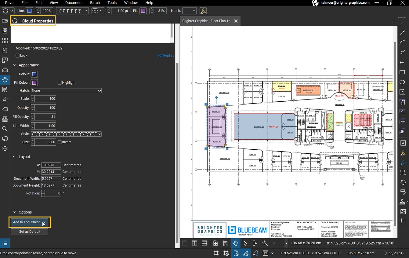 How to Use the Tool Chest in Bluebeam Revu 21