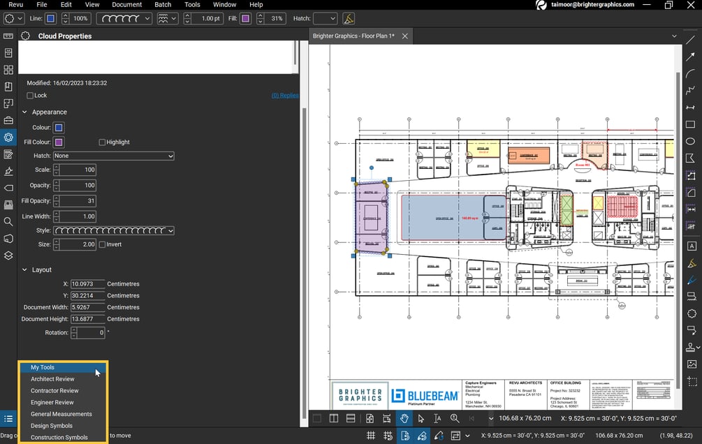 How to Use the Tool Chest in Bluebeam Revu 21