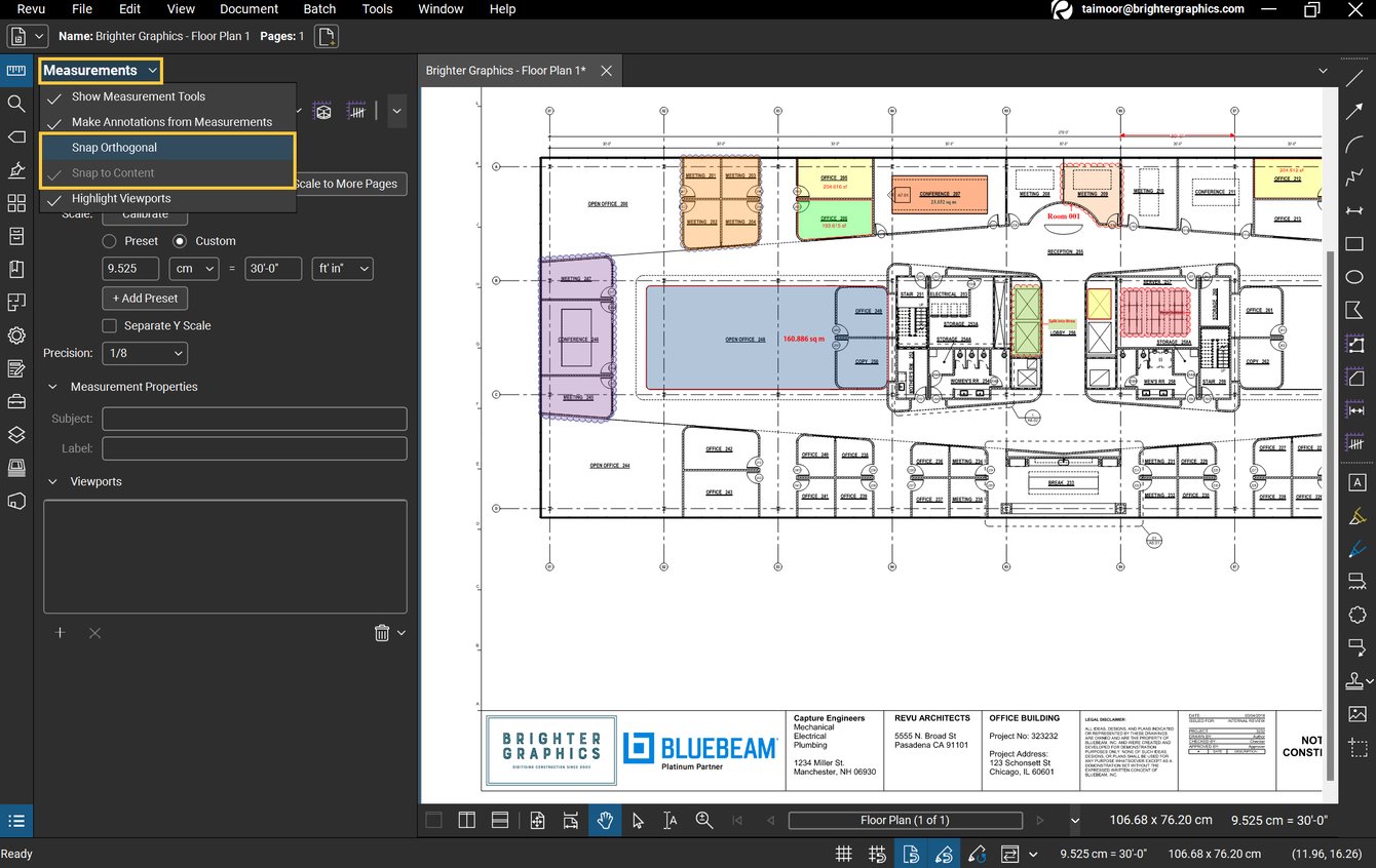 How to Use Snap Feature in Bluebeam Revu